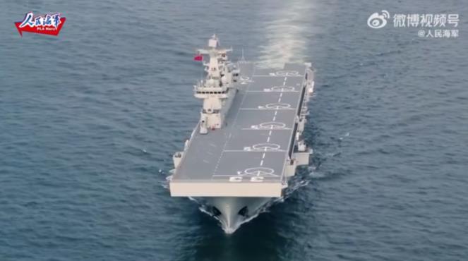 官宣！人民海軍第三艘075型兩棲攻擊艦亮相-新華網