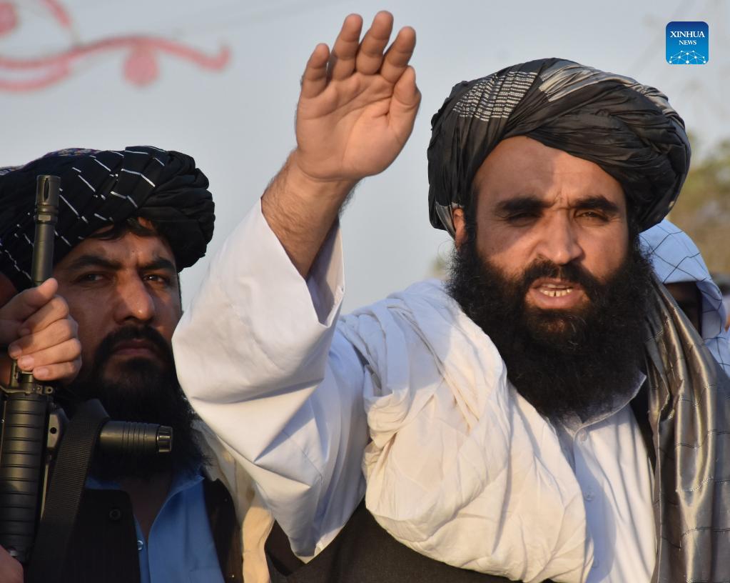 Taliban members seen in Mazar-i-Sharif, Afghanistan - Xinhua