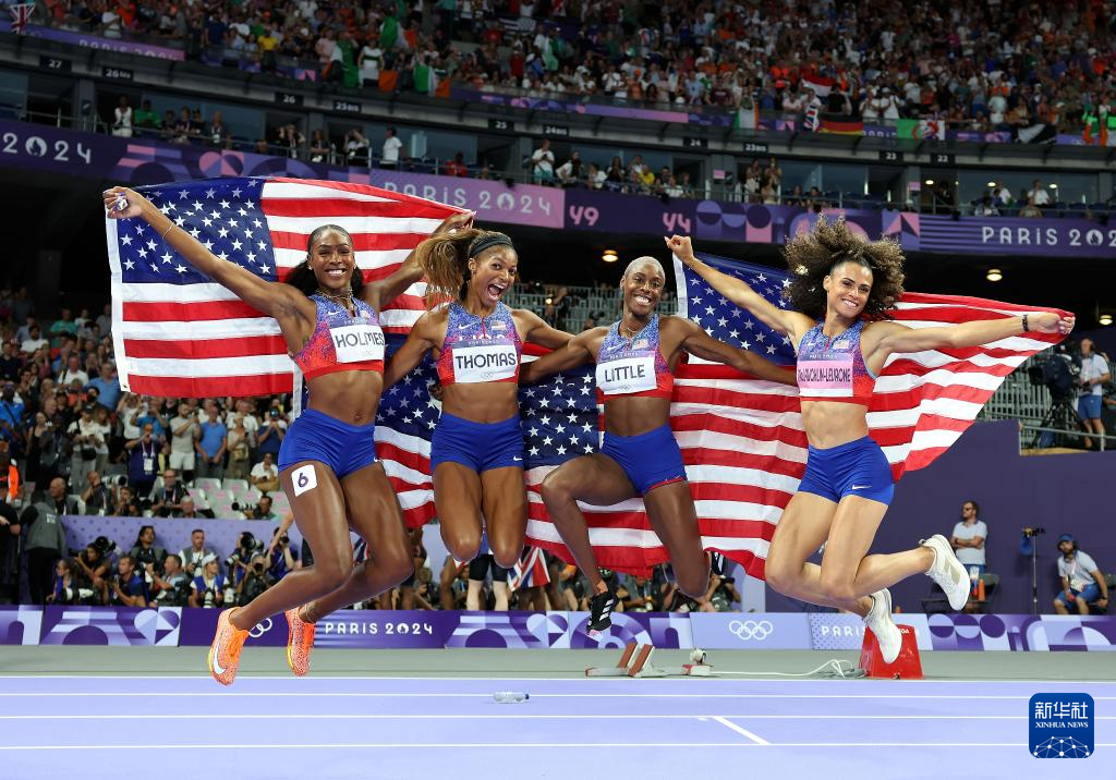 巴黎奥运会丨田径——女子4X400米接力决赛赛况_2024巴黎奥运会_新华网